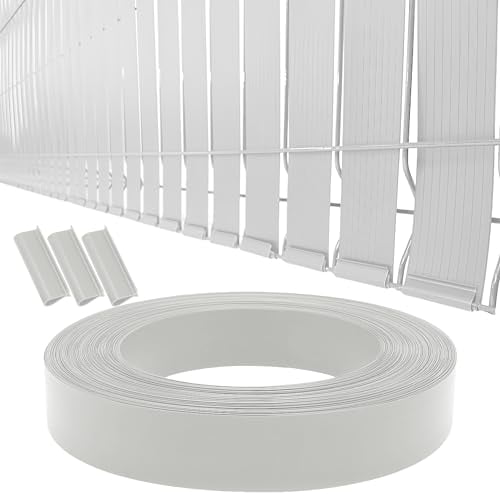 XKMT- White View Blocking Privacy Tape Weave w/bracket For Chain Link ...