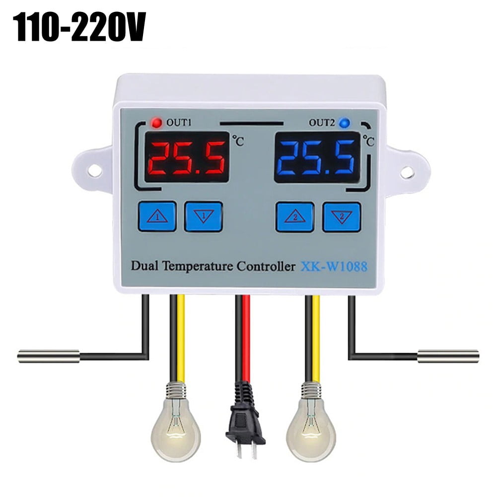 Xkw1088 Digital Thermostat Temperature Controller With Dual Relay ...