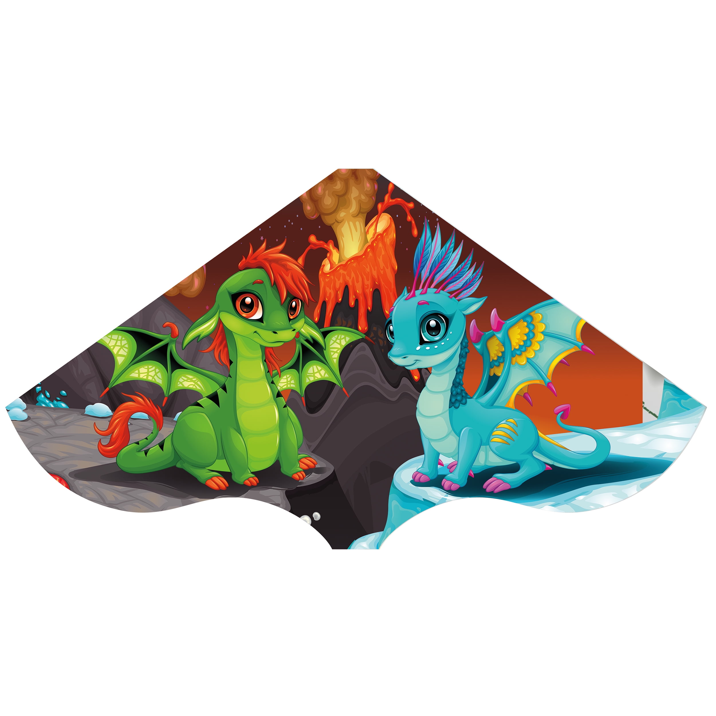 X Kites SkyDelta 30 Poly Kite with Handle, Line, SkyTails Baby Dragons ...