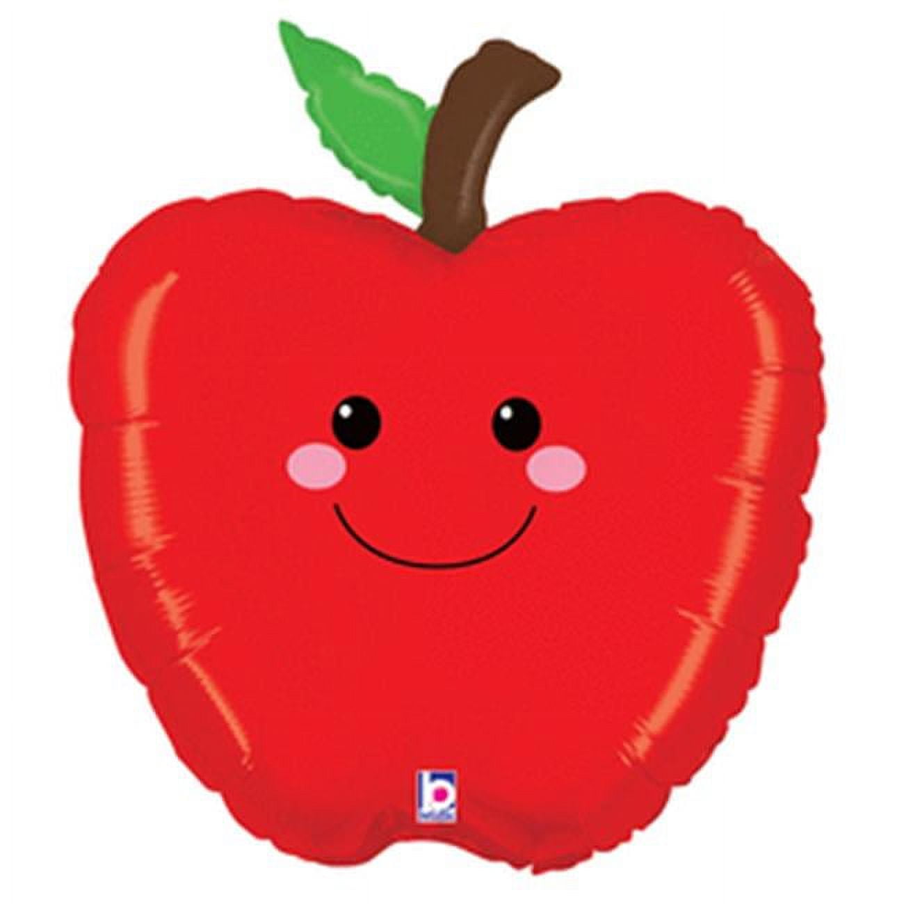 XL 21" Red Apple Produce Pal Balloon Super Shape Mylar Foil Party ...