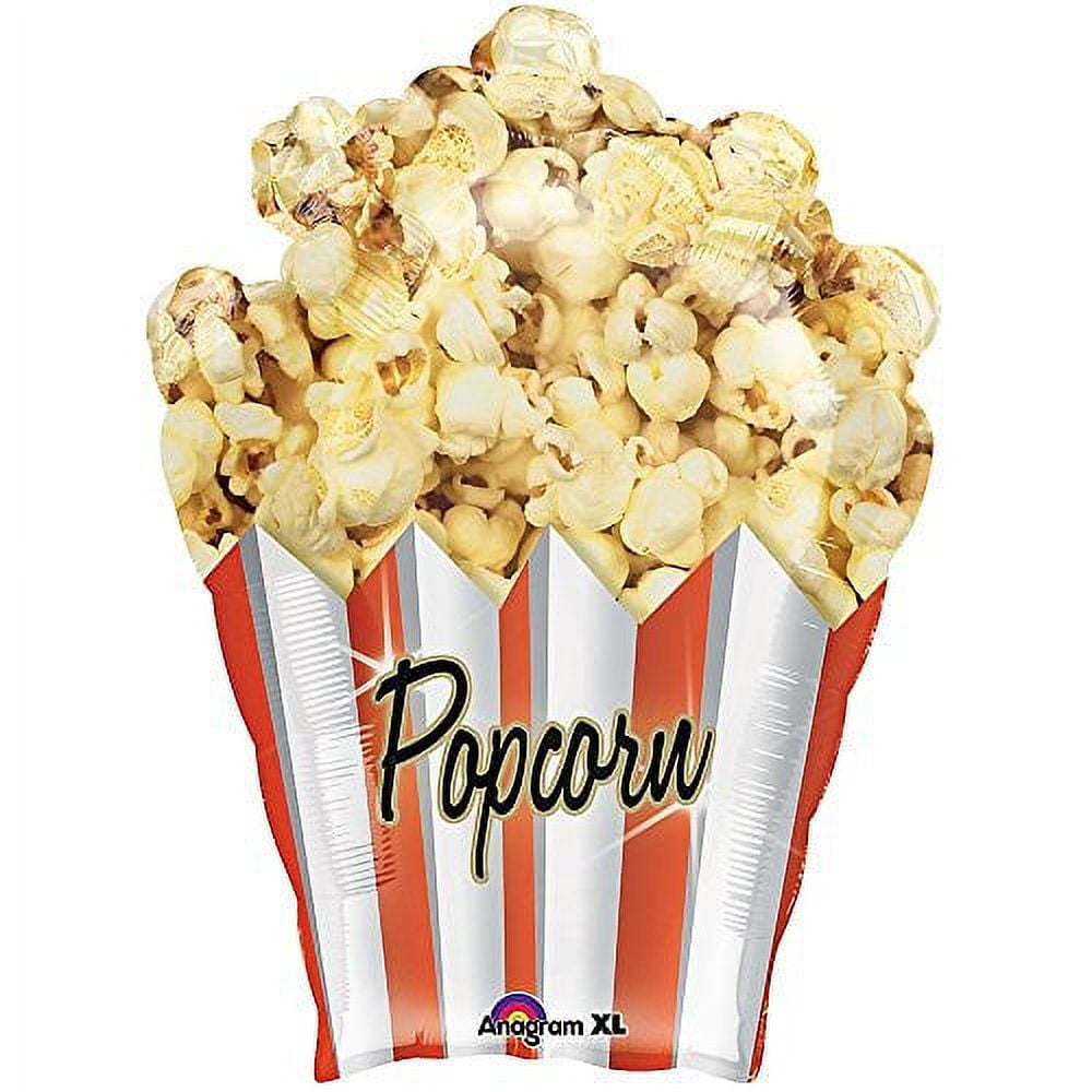XL 31" Popcorn Mylar Foil Balloon Movie Night Circus Birthday Party ...
