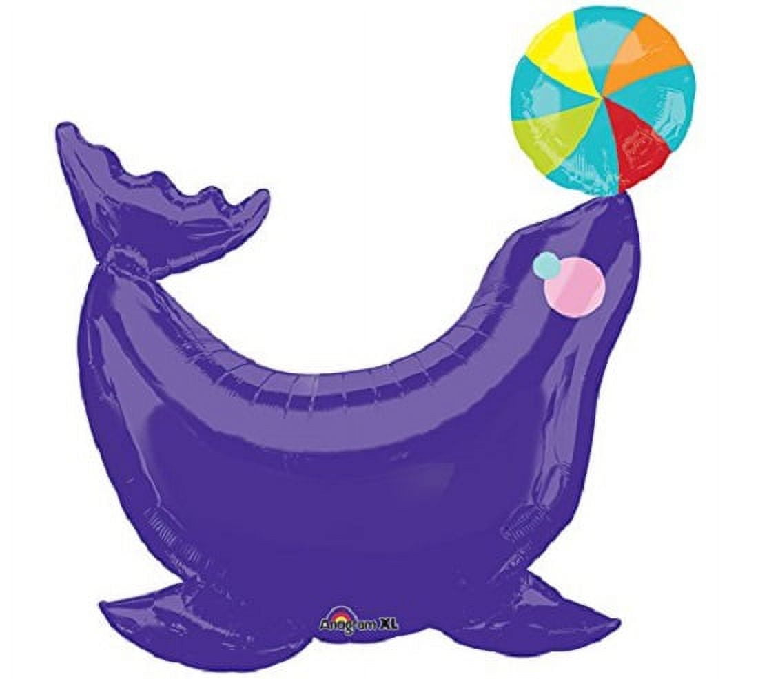 XL 32" Carnival Balloon Circus Seal With Ball Mylar Foil Party ...