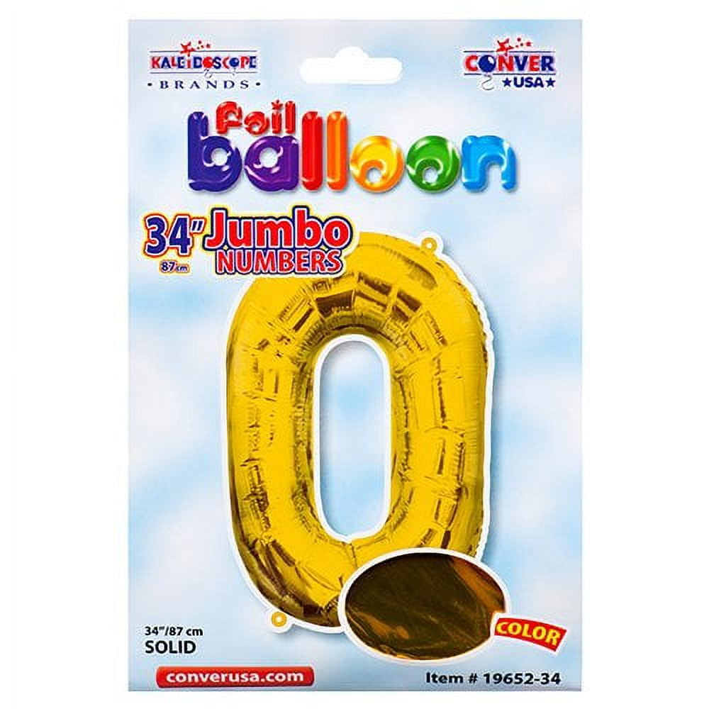 XL 34" Jumbo Numbers 0-9 Gold Silver Foil Balloon Party Decorations ...