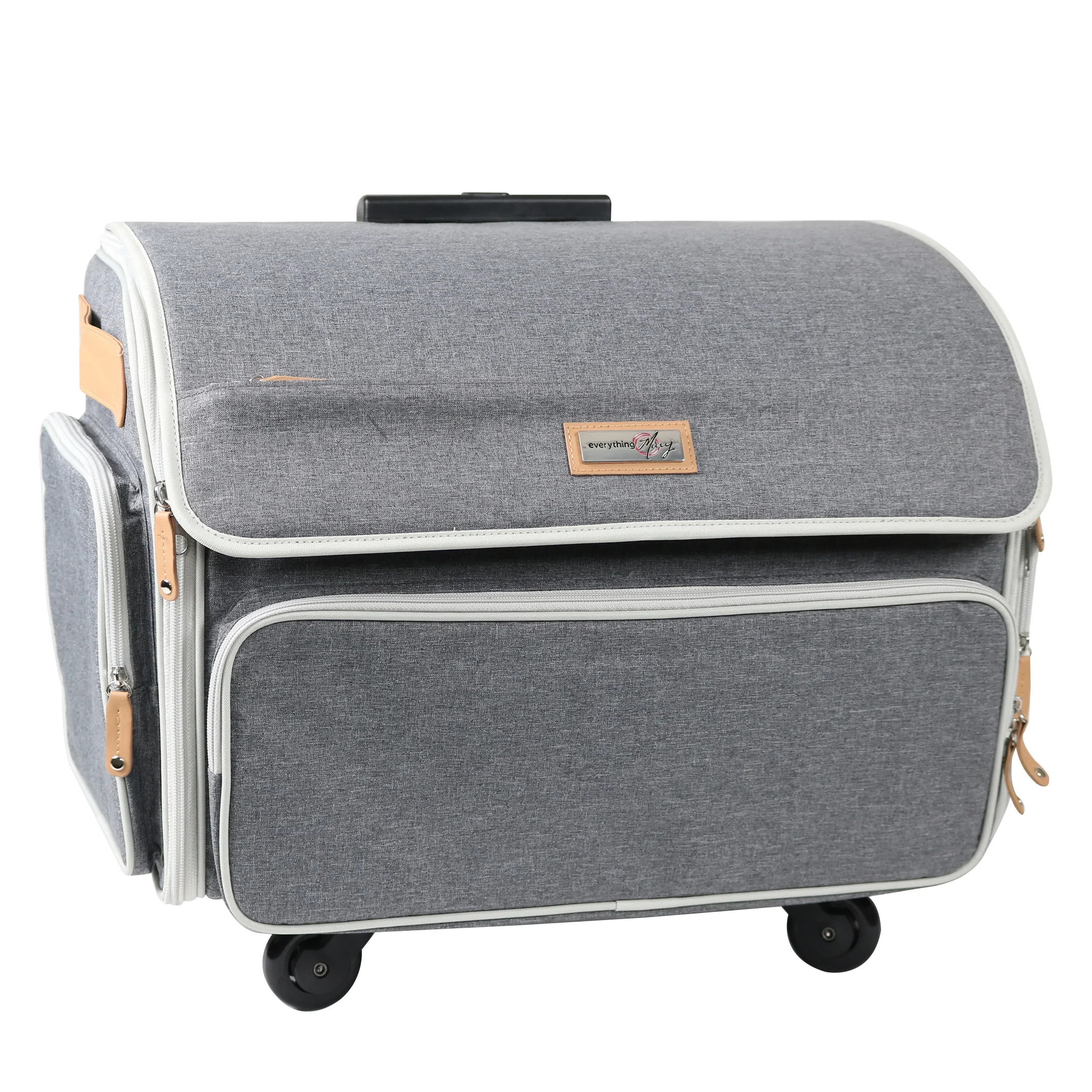 XL 4 Wheel Collapsible Deluxe Rolling Sewing Machine Storage Case ...