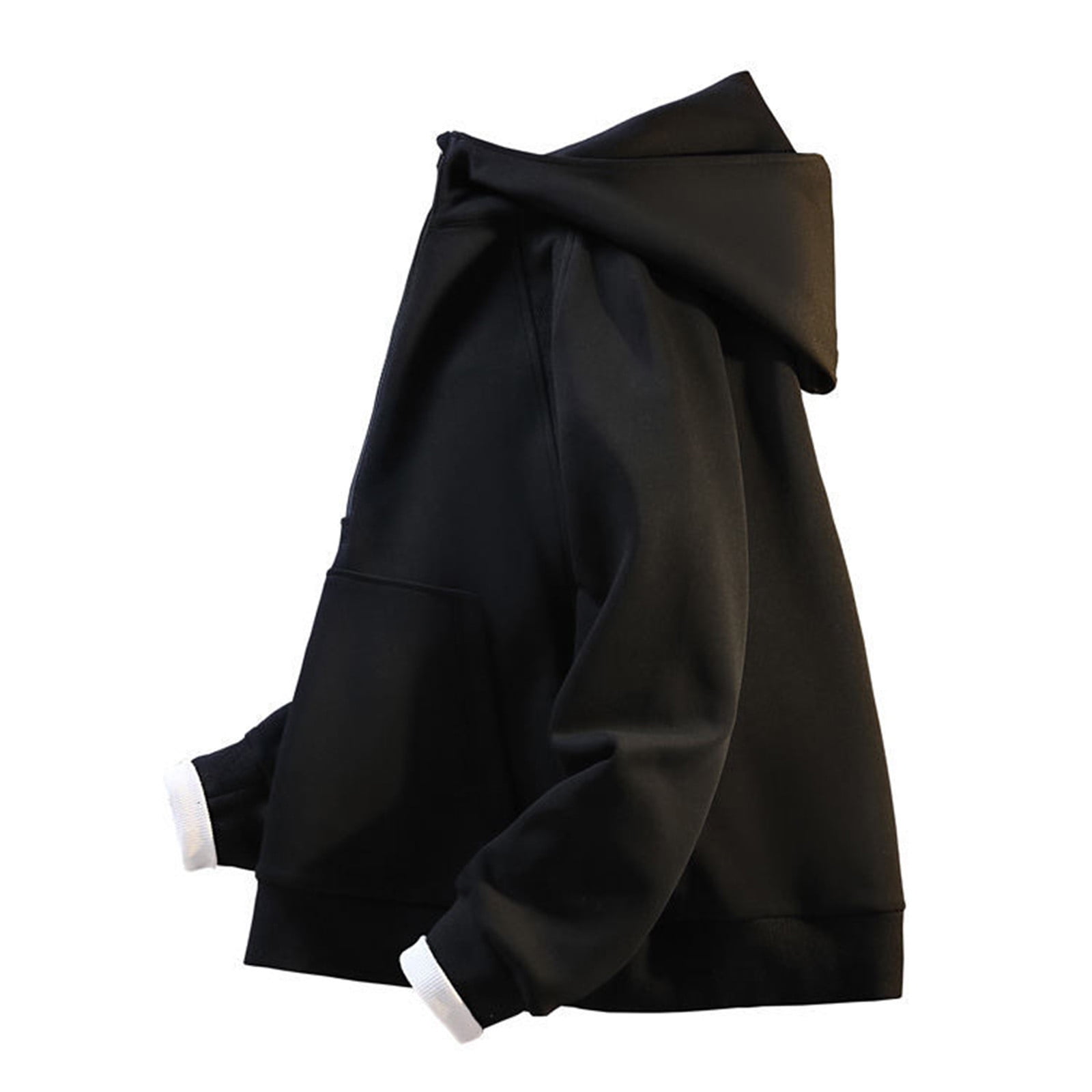 XL-5X Plus Size Hoodies for Men with Pocket and Half Zipper Fleece ...
