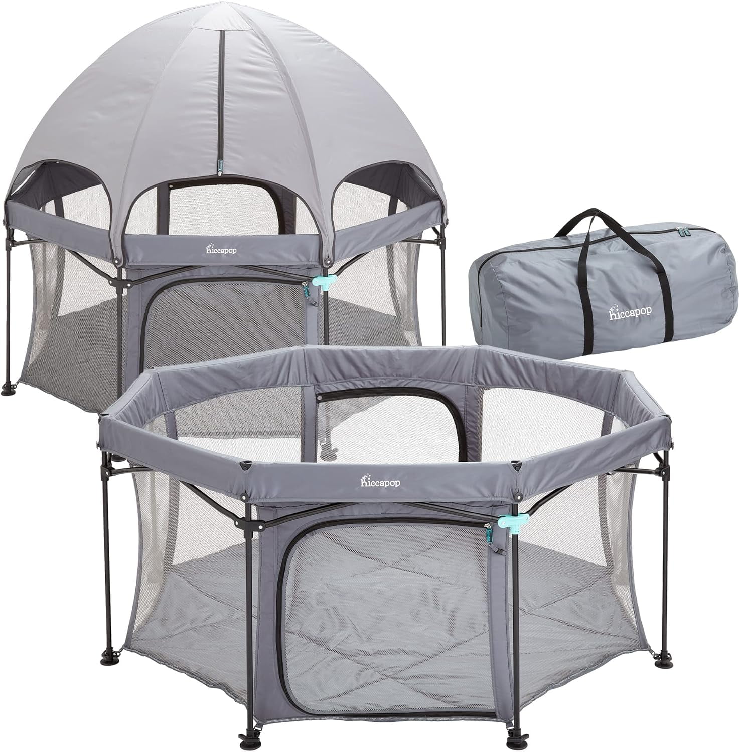 XL 69” Deluxe Outdoor Baby Playpen with Canopy for Babies and Toddlers ...