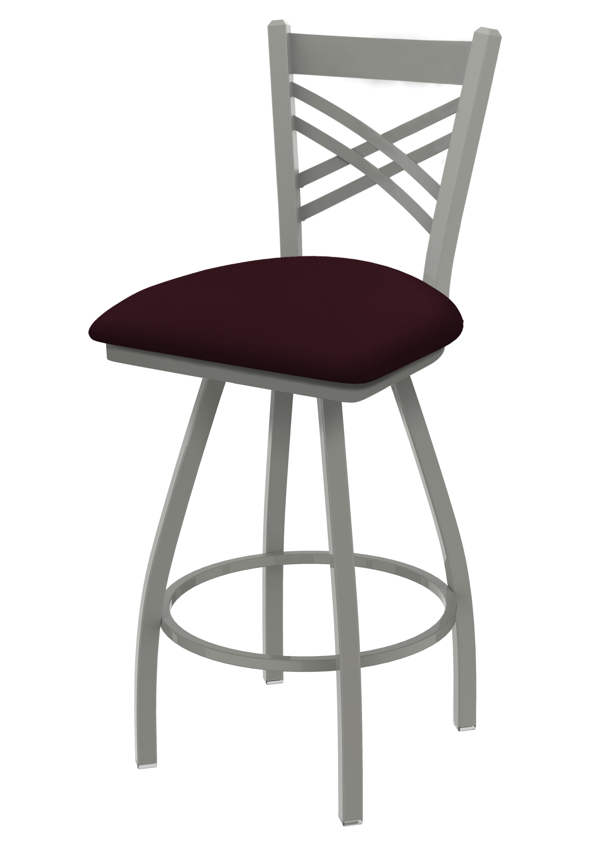 Holland Catalina XL 36" Bar Stool - Nickel/Canter Bordeaux Seat ...