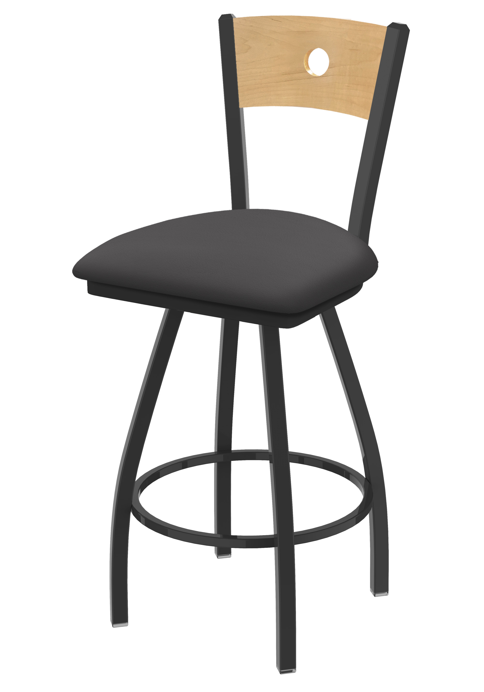 XL 830 Voltaire 25" Swivel Counter Stool with Pewter Finish, Natural ...
