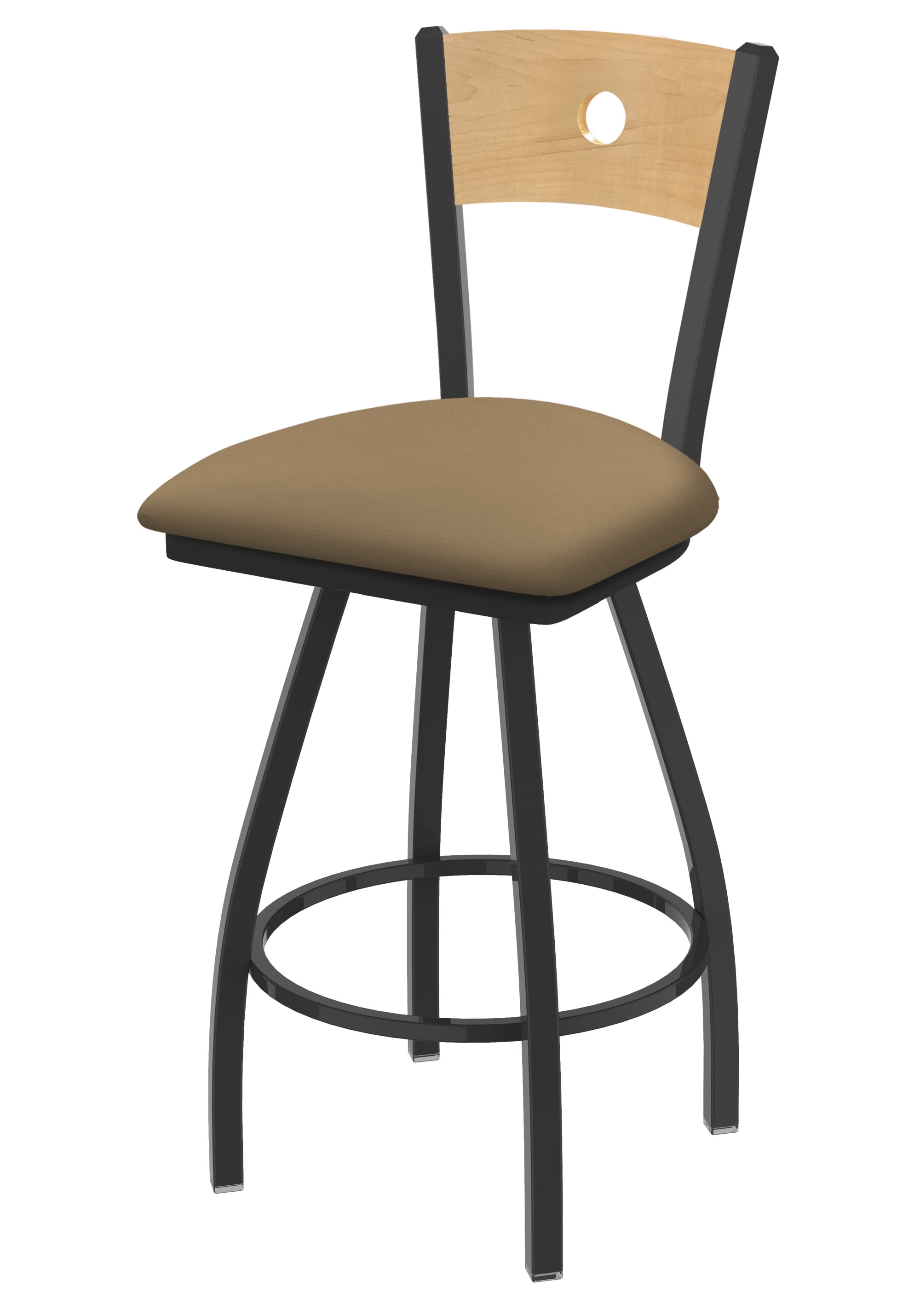 XL 830 Voltaire 36" Swivel Counter Stool with Pewter Finish, Natural ...