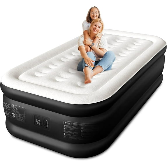 XL Air Mattress with Built-in Pump, 18" Raised Comfort, 80" Length ...