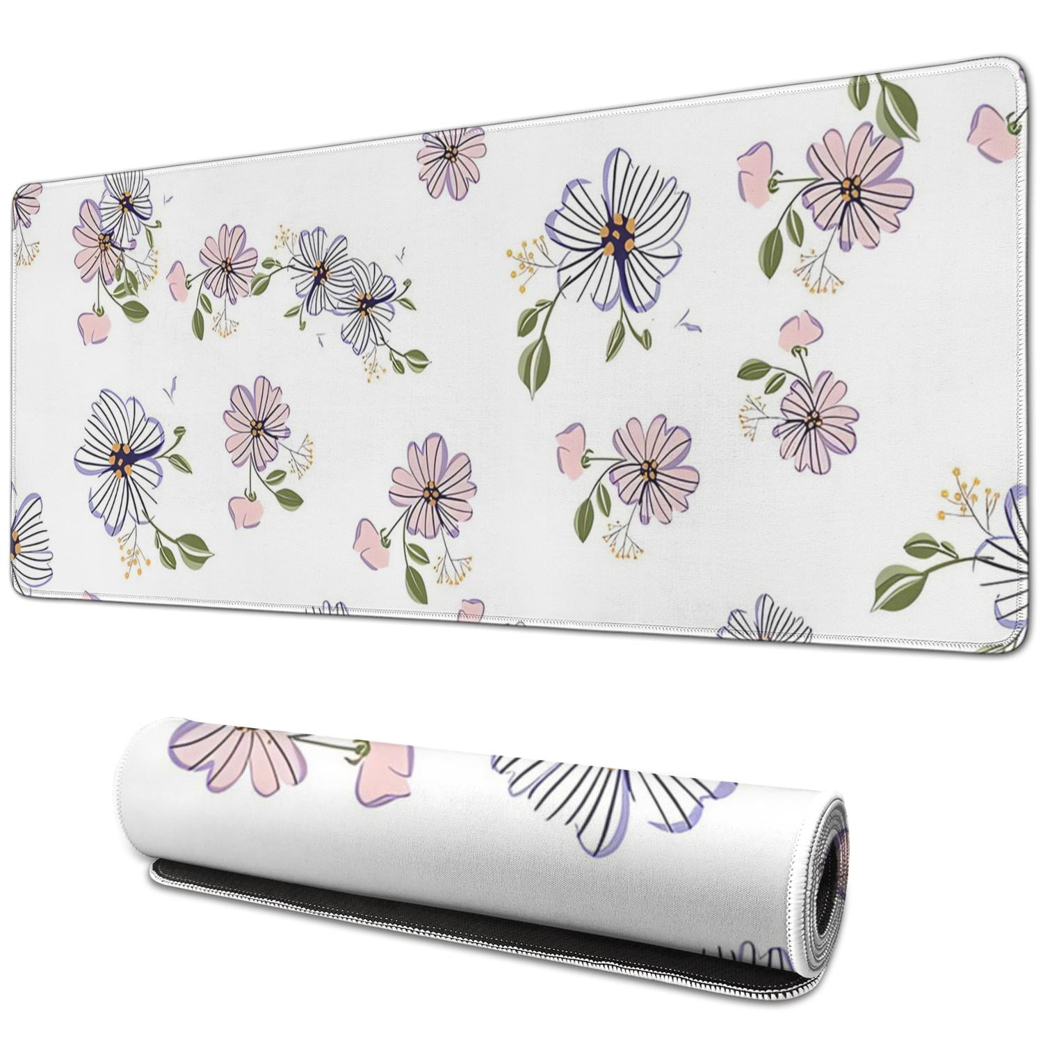 XL Beautiful Flowers Gaming Mouse Pad - Large Anime Design Desk Mat ...