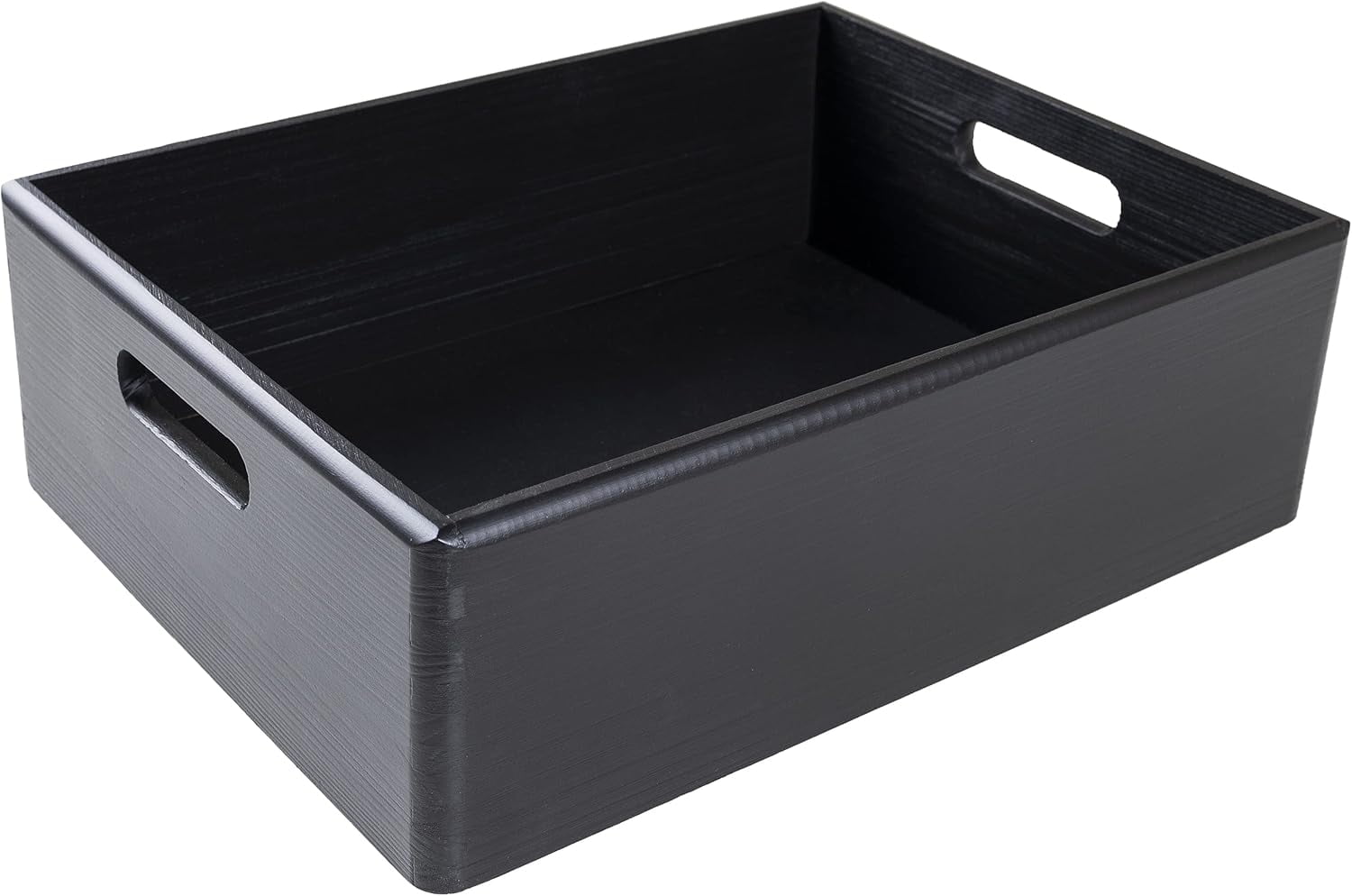 XL Black Wooden Crate Nesting Crate Handles | 15.74x11.81x5.1in | Large ...