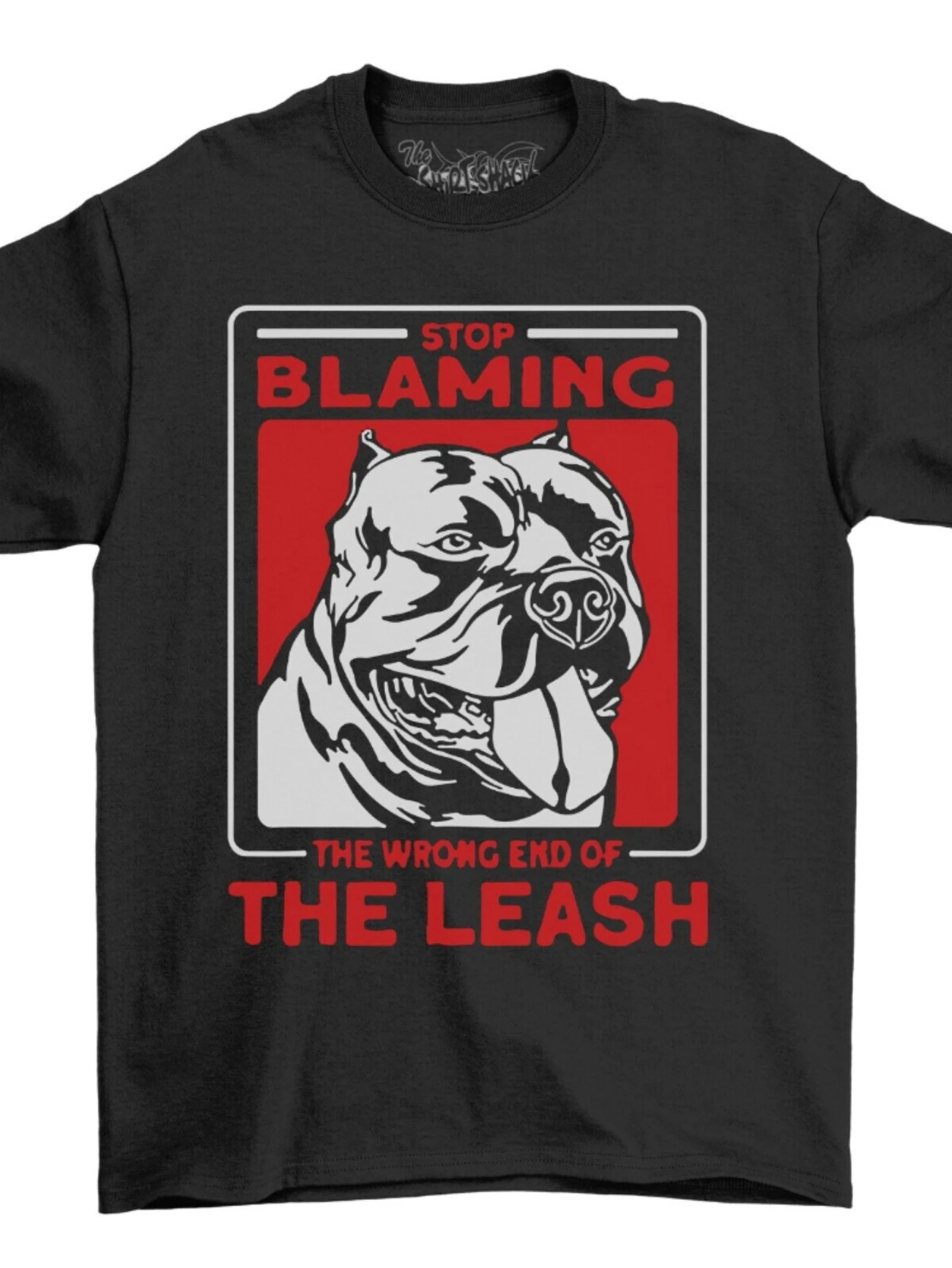 XL Bully Dog T-Shirt Wrong End Of The Leash 100% Cotton Black Shirt ...