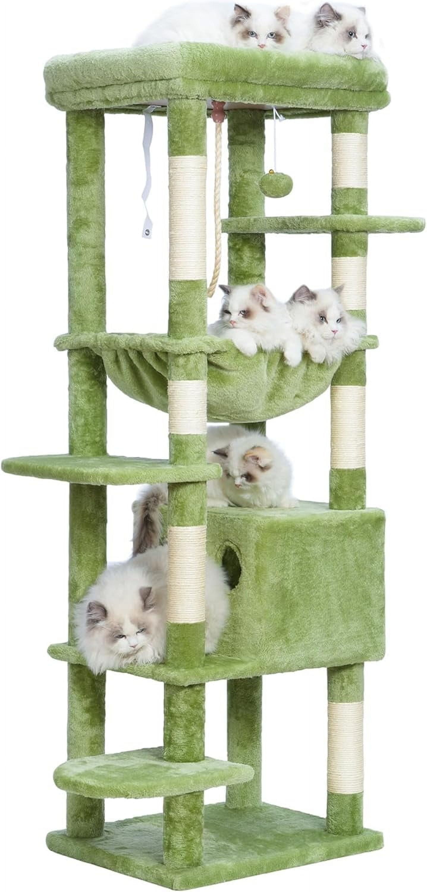 XL Cat Tree for Large Cats, 60" XXL Tower, Multi-Level Condo with ...