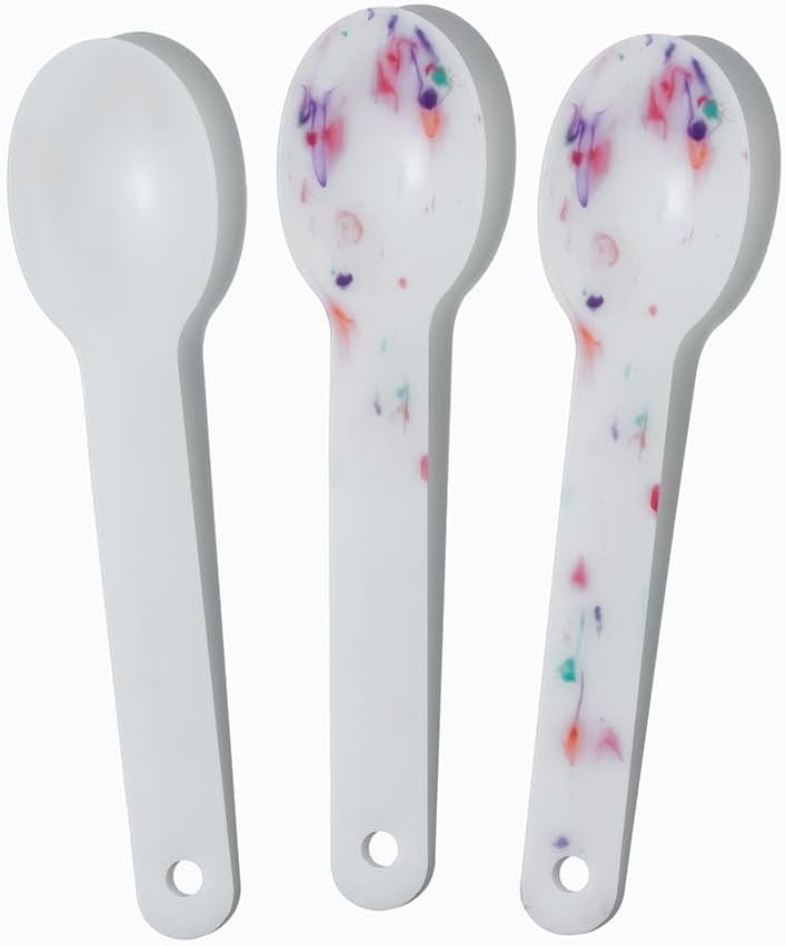 XL Color Changing Ice Cream Plastic Spoons | White to Confetti When ...
