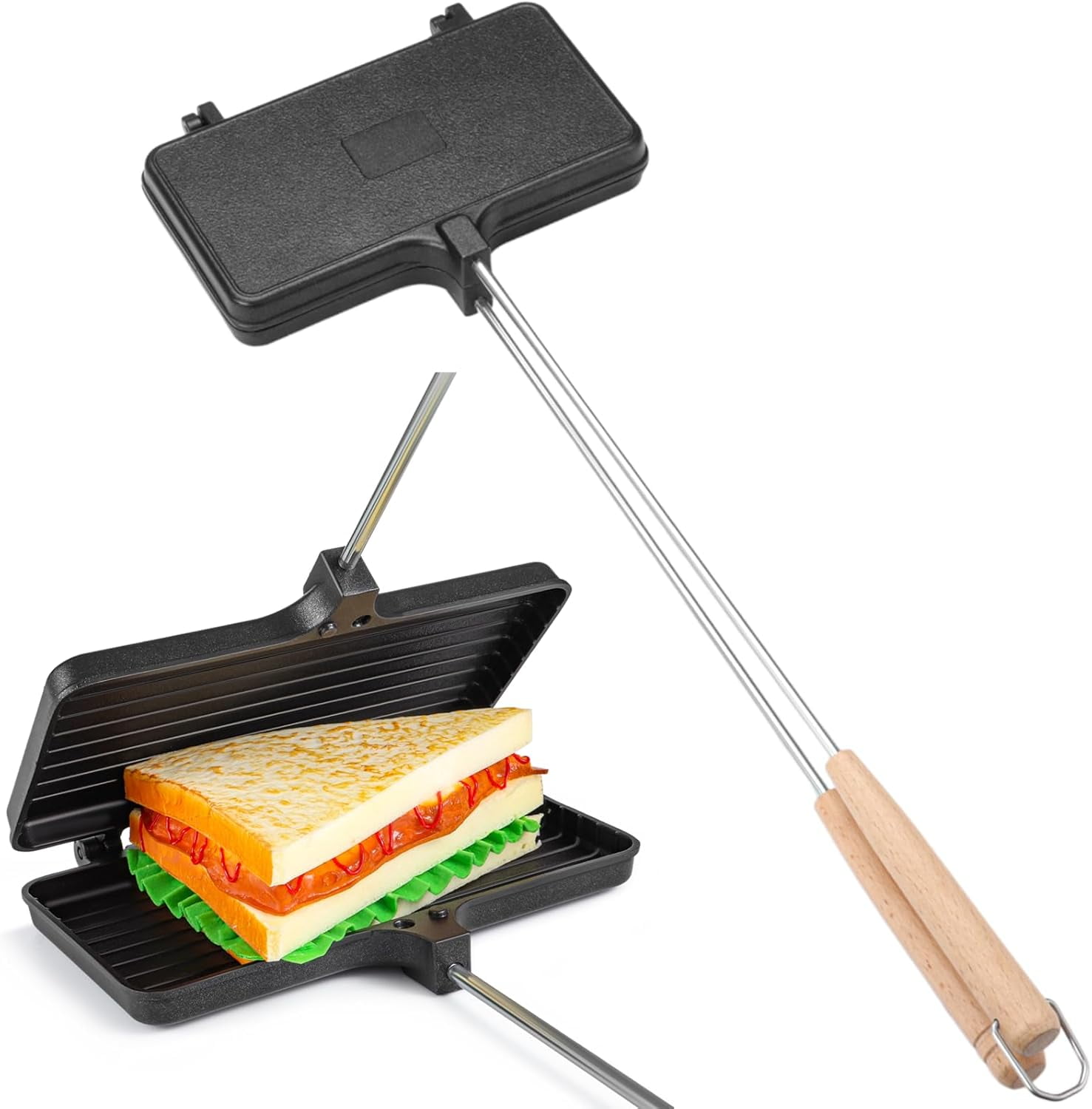 XL Double Pie Irons for Camping, Portable Campfire Sandwich Maker ...