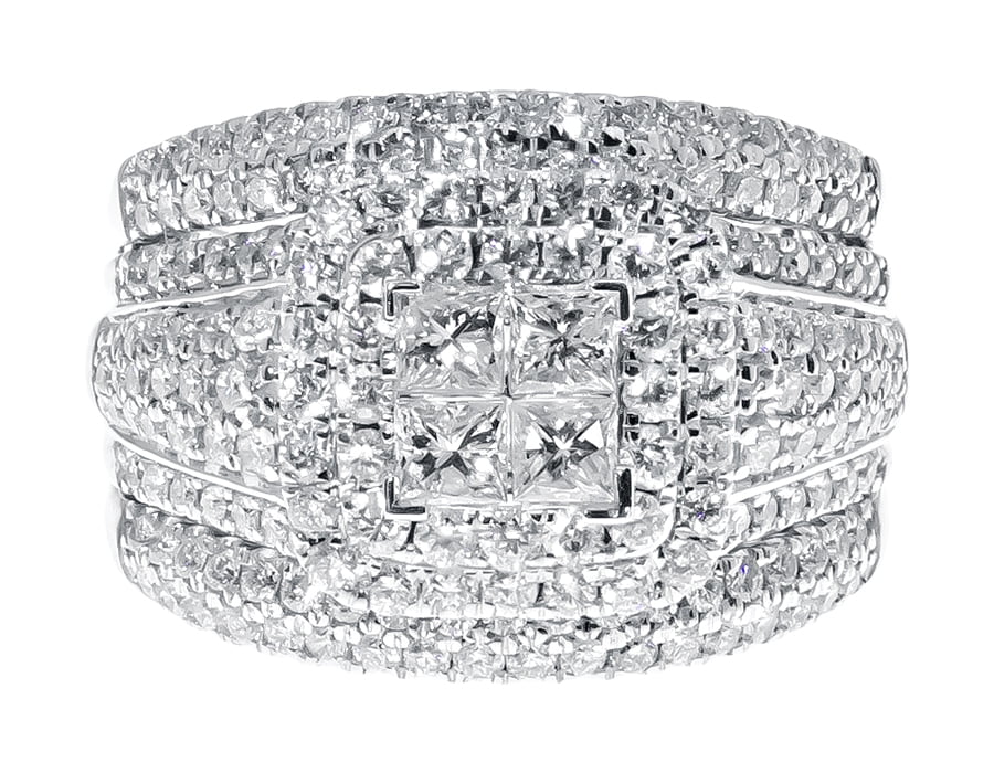 XL Engagement Ring with Princess and Round Diamonds (2.01 ct) - Walmart.com