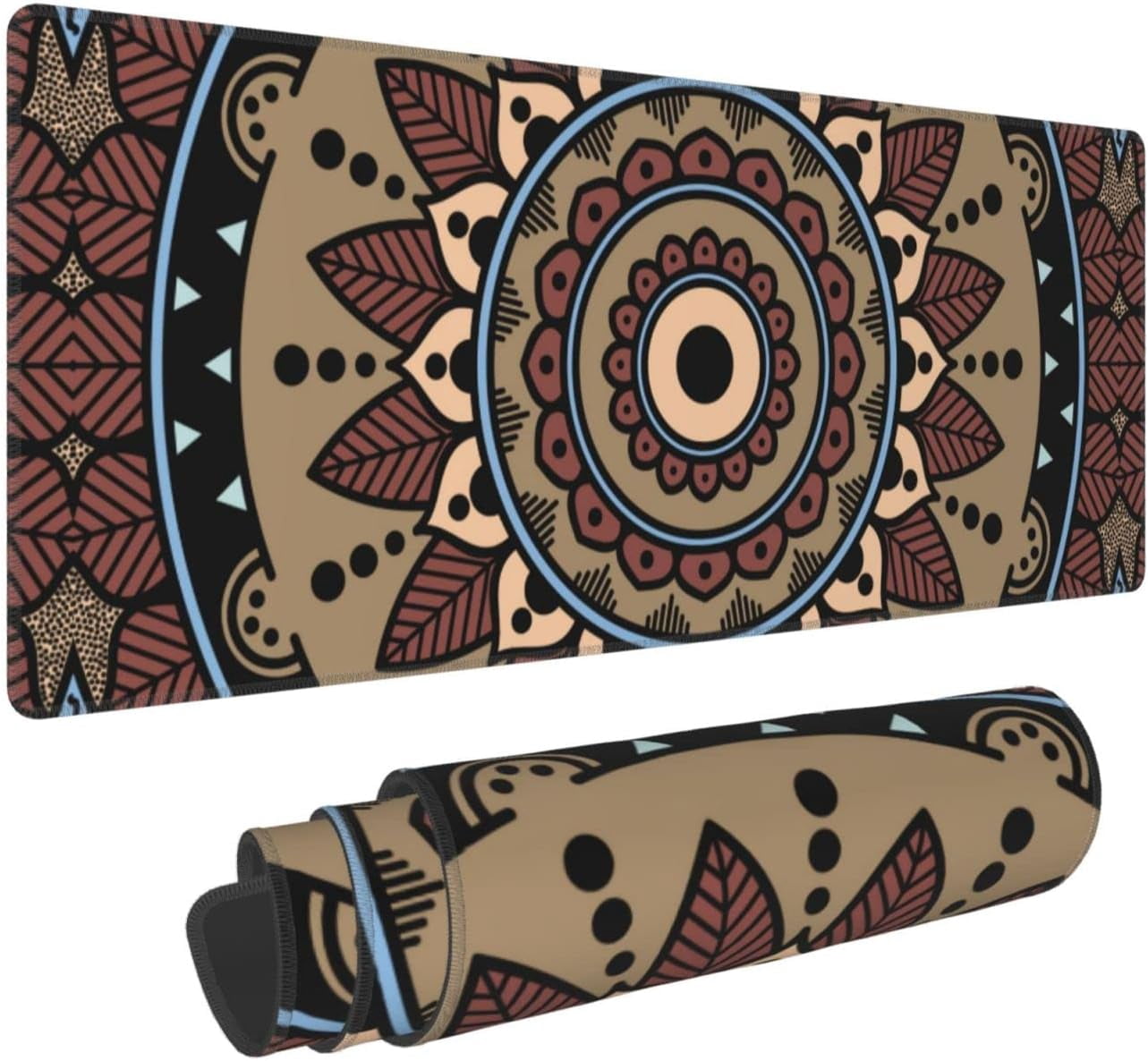XL Extended Mouse Pad, Large Gaming Mousepad Design with Mandala Flower ...