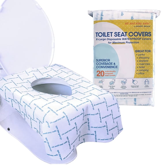XL Full Coverage Disposable Toilet Seat Covers for Kids, Adults & Potty ...