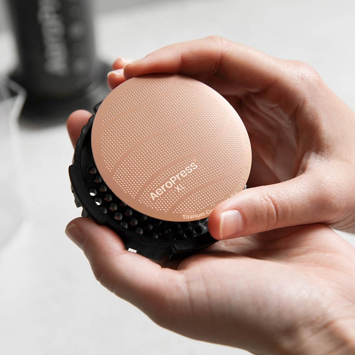 XL Gold Tone Stainless Steel Reusable Filter – Metal Coffee Filter ...