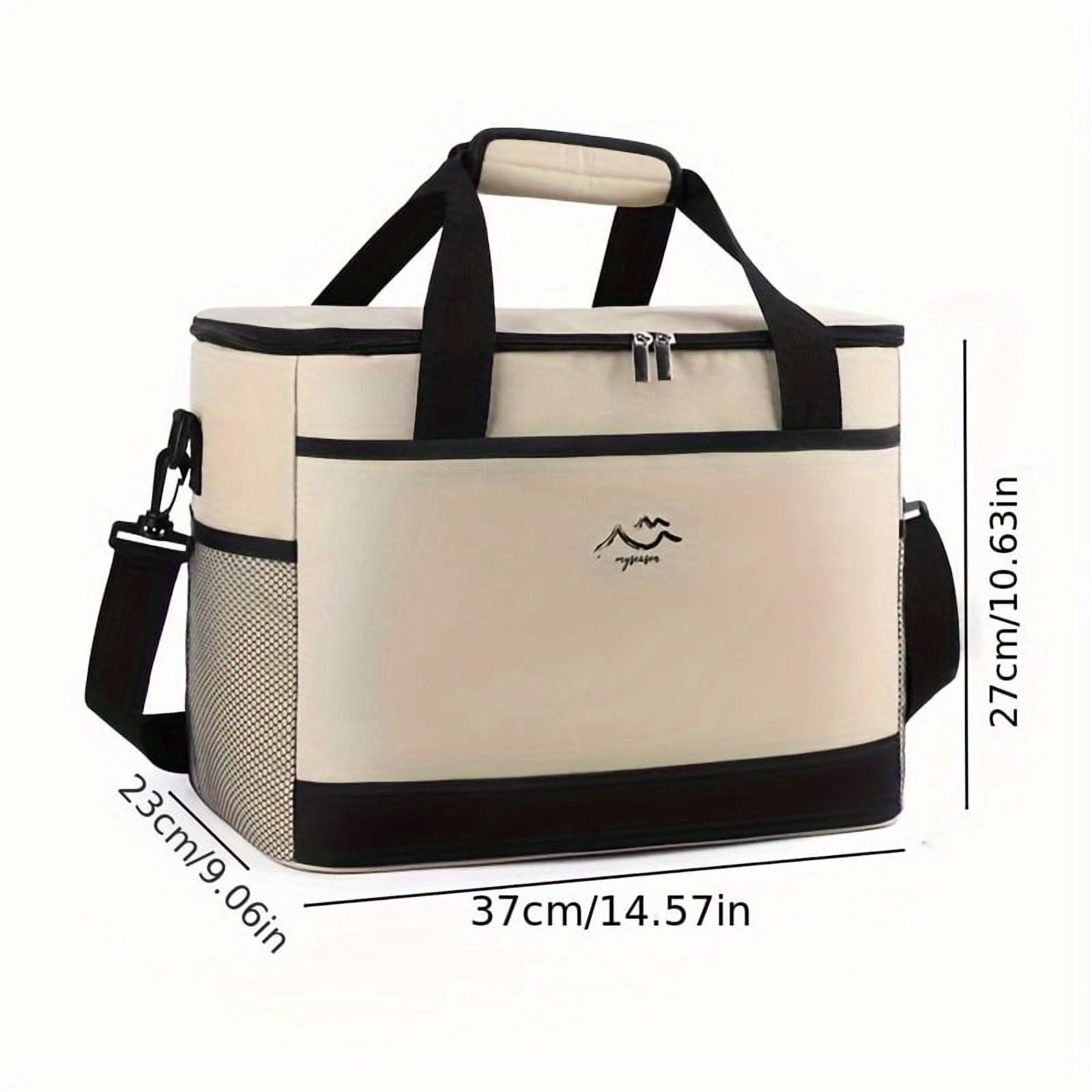 XL Insulated Cooler Bag w/Shoulder Strap & Ice Pack - Portable Beach ...