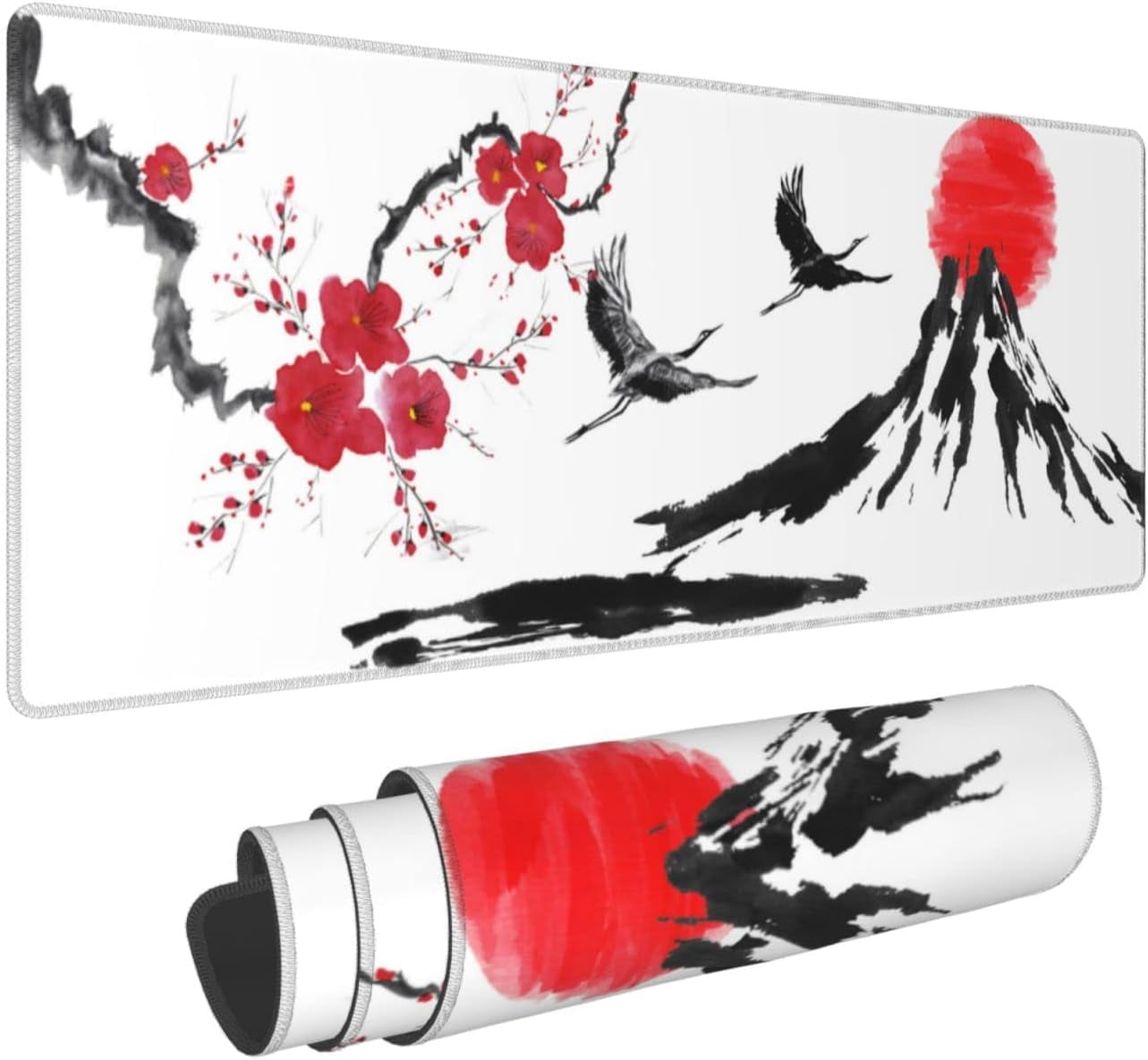 XL Japanese Cherry Blossom Large Gaming Mouse Pad, Long Extended Full ...