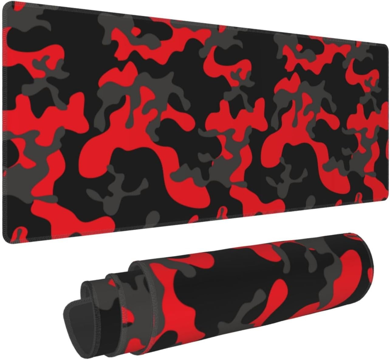 Large Gaming Mouse Pad, XL Mousepad Design with Red and Black ...