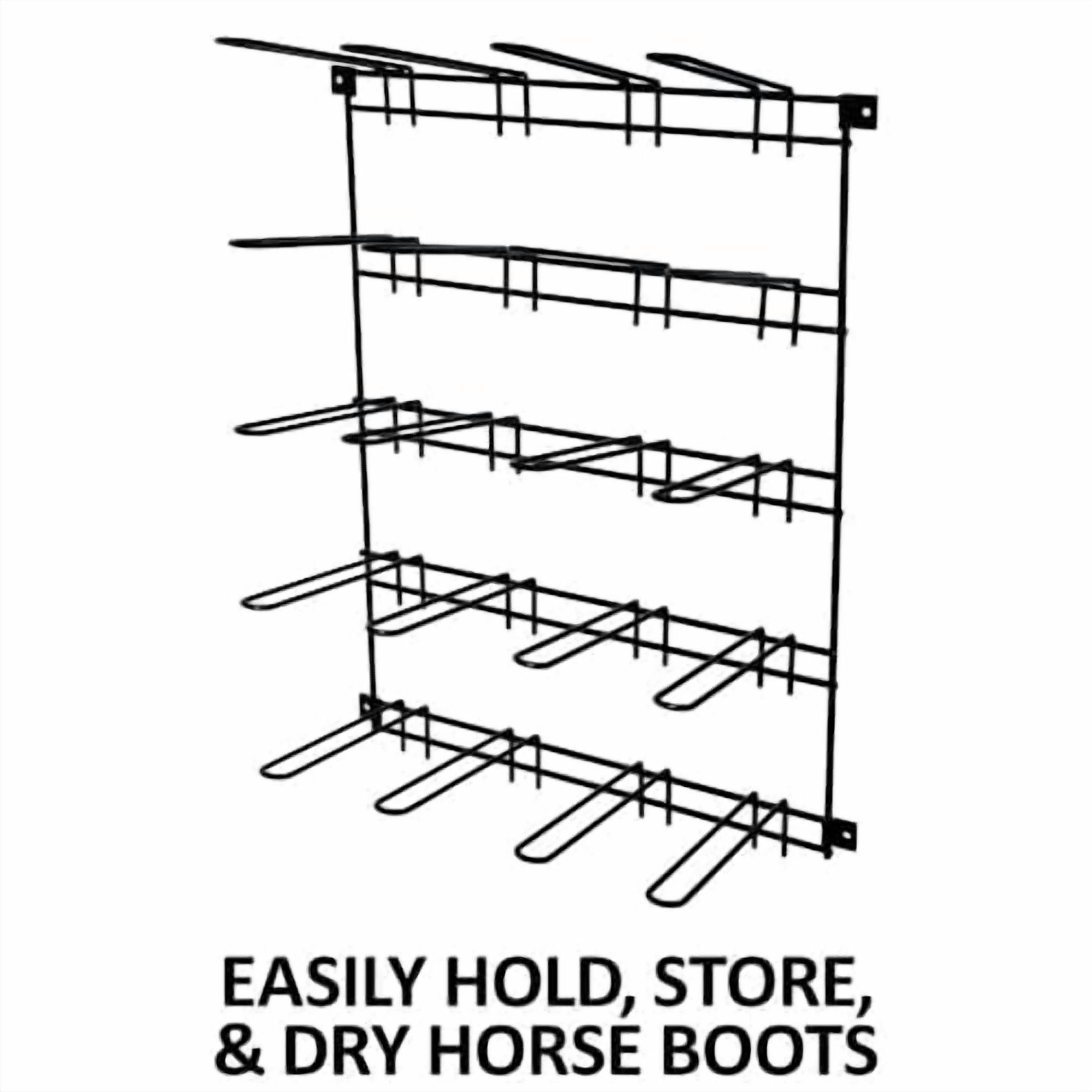 XL Mounted Boot Rack | Organize & Dry Up to 10 Pairs of Horse Boots ...