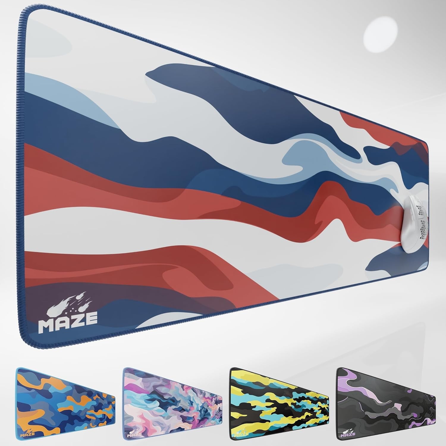XL Mouse Pad | (31.5''x11.8''x0.12'') Light Series Mousepad for Maximum ...
