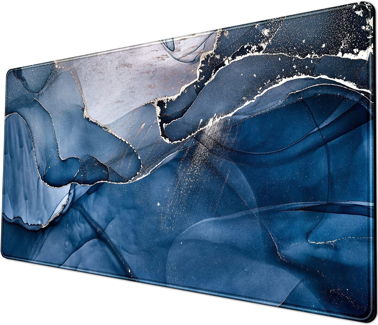 XL Mouse pad Gaming Mouse Pad (31.5x15.7 in) Blue Rose Gold Marble ...