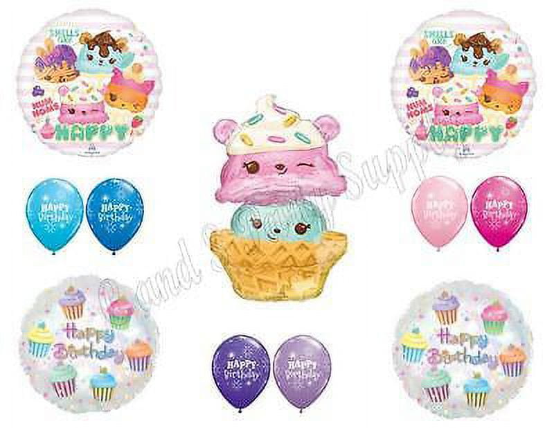 XL NUM NOMS Birthday Party Balloons Decoration Supplies 11 pc Ice Cream ...