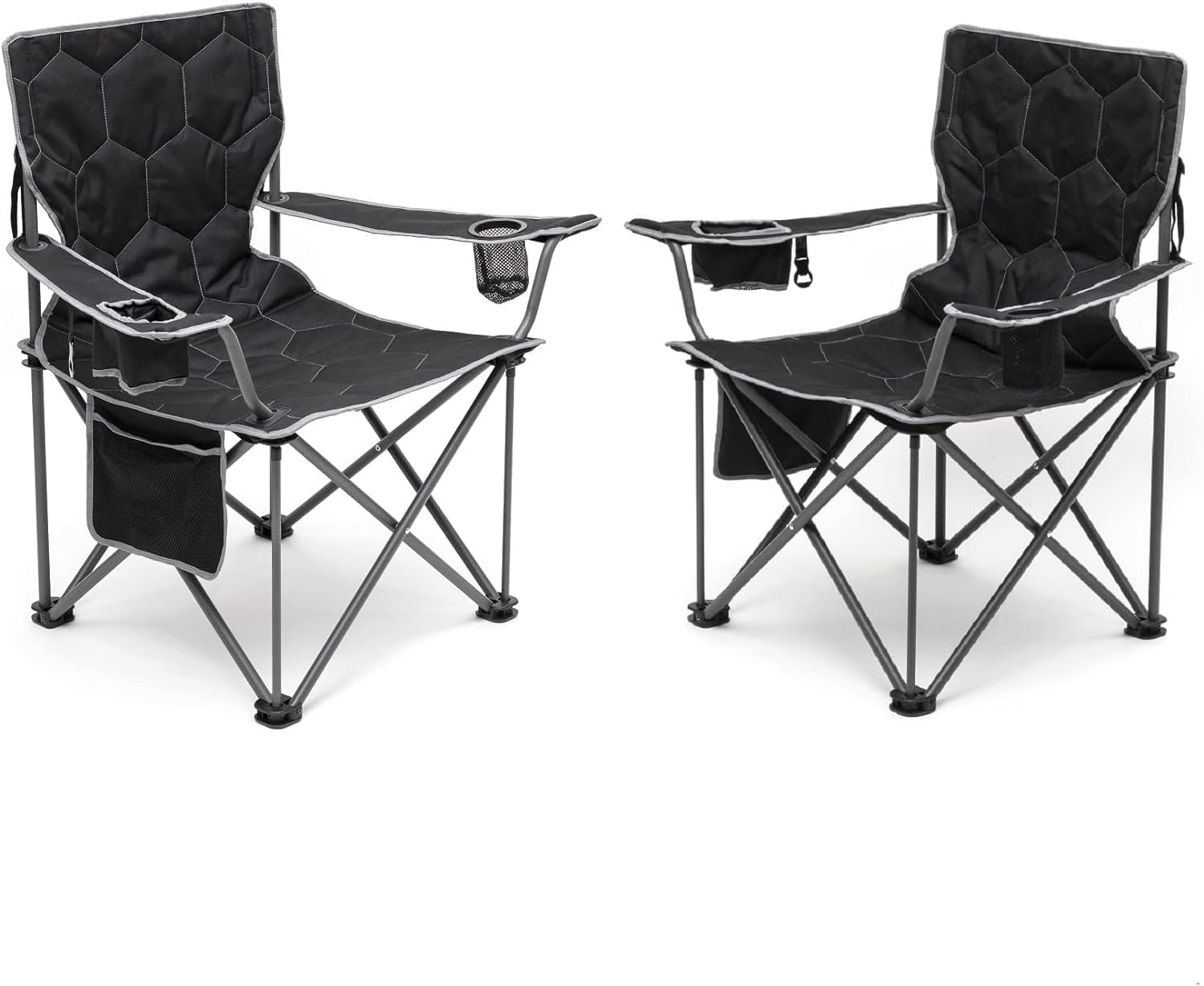 XL Oversized Camping Chair 2 Pack, Folding Camp Chairs for Adults Heavy ...