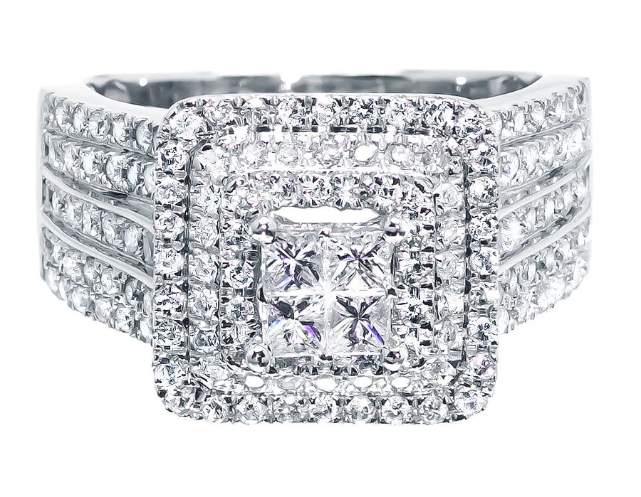 XL Princess Quad Engagement Ring (1.35 ct) - Walmart.com