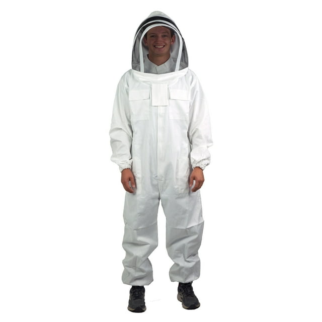 XL Professional Cotton Full Body Beekeeping Bee Keeping Suit, with Veil ...