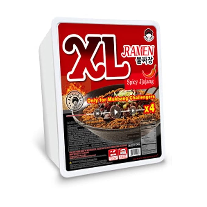 XL Ramen Bul Spicy Jjajang Black Bean Flavor Mukbang Ramen Noodles ...