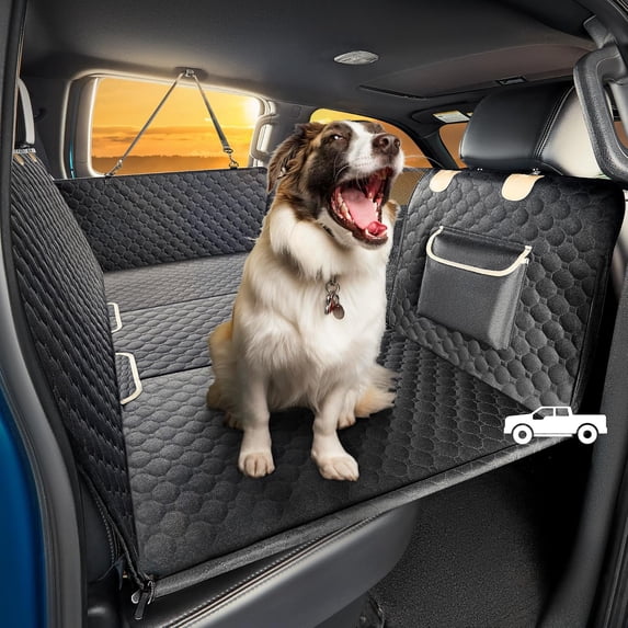 XL Seat Extender for Dogs, Large Hard Bottom Seat Cover for Seat ...