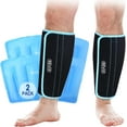 XL Shin Splint Ice Pack for Injuries - Reusable Gel Cold Pack for Calf ...