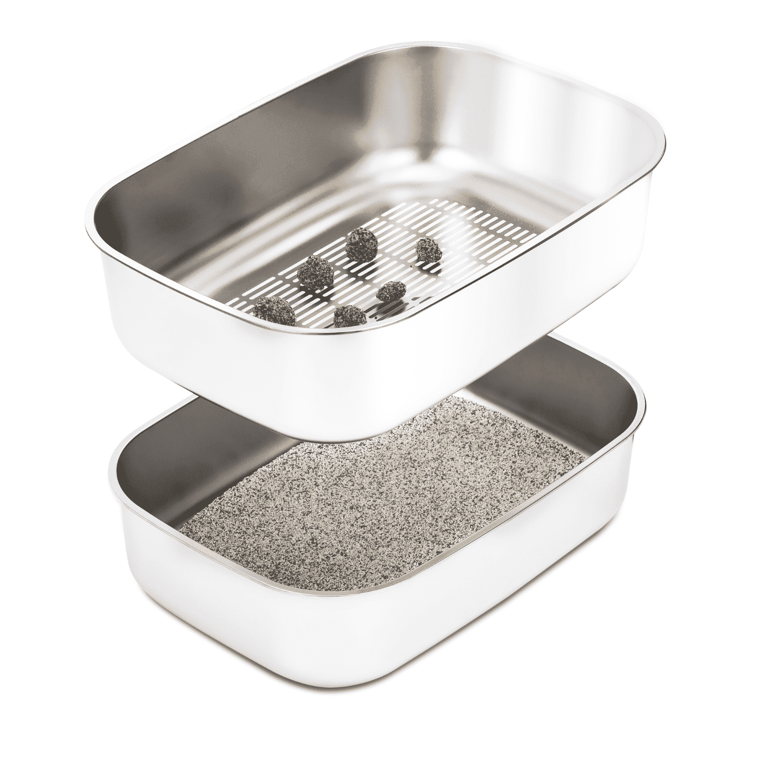 XL Sifting Litter Box, Metal Sifting Box, Scoop Free, Easy-to-Use ...