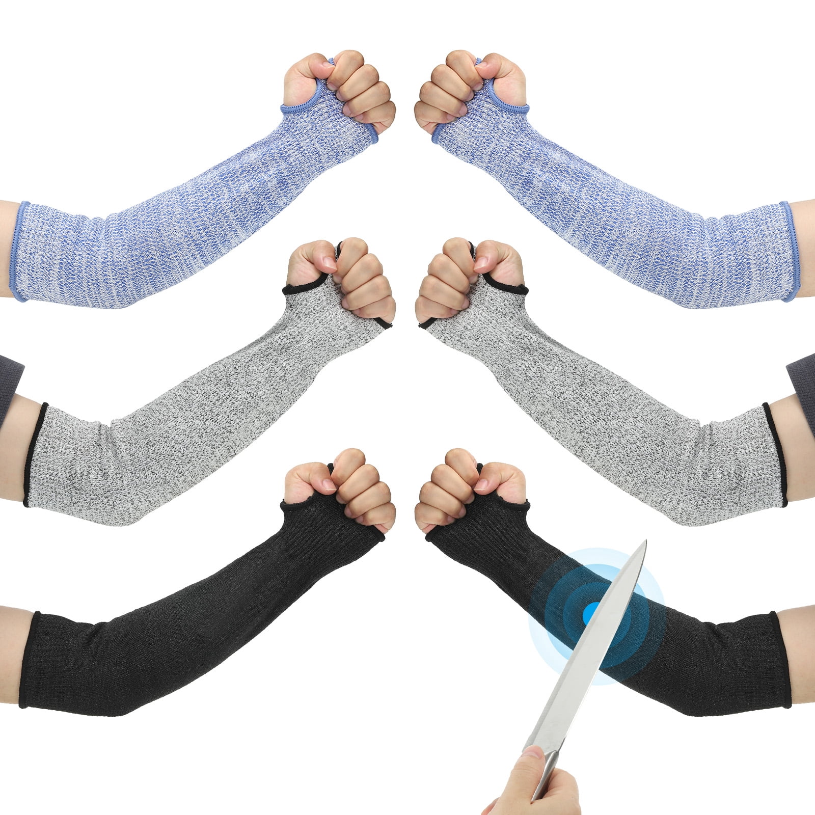 XL Size Arm Protectors Sleeve Cut Resistant Sleeve with Thumb Hole ...