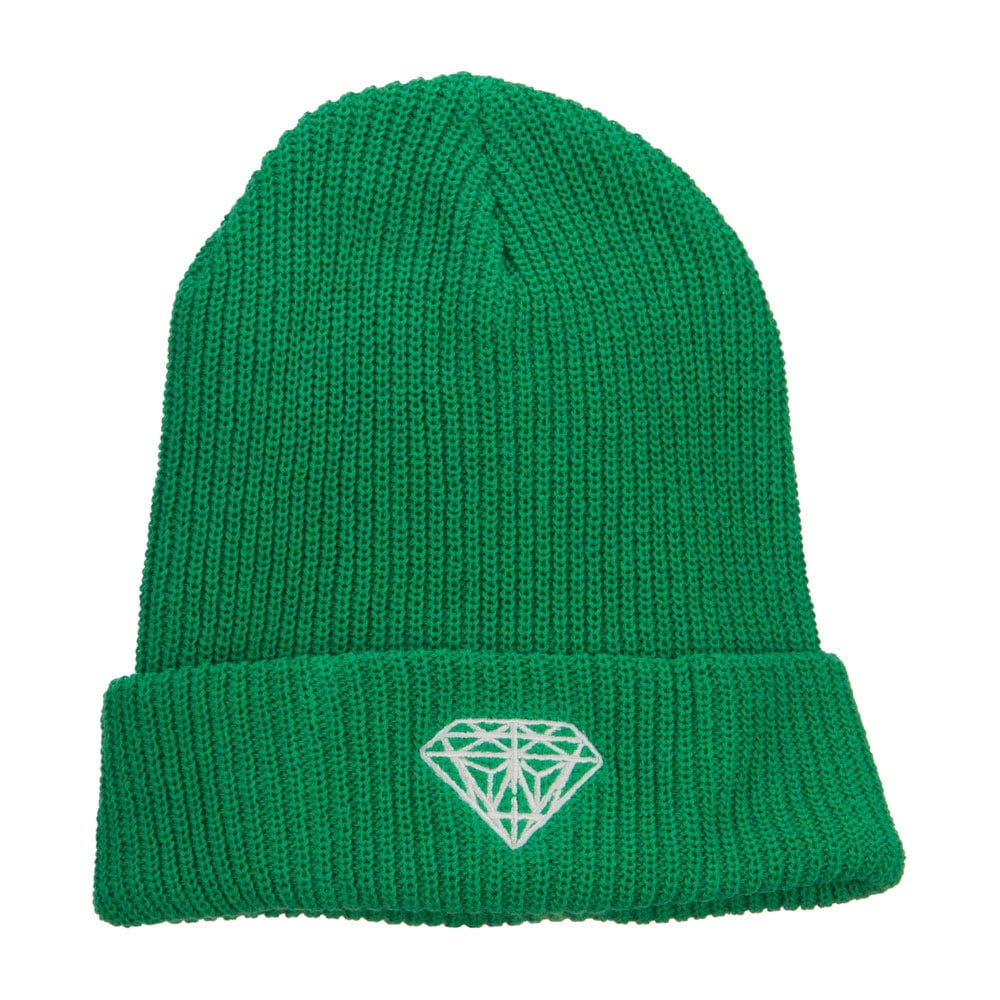 XL Size Diamond Embroidered Eco Cotton Cuffed Beanie - Kelly OSFM ...