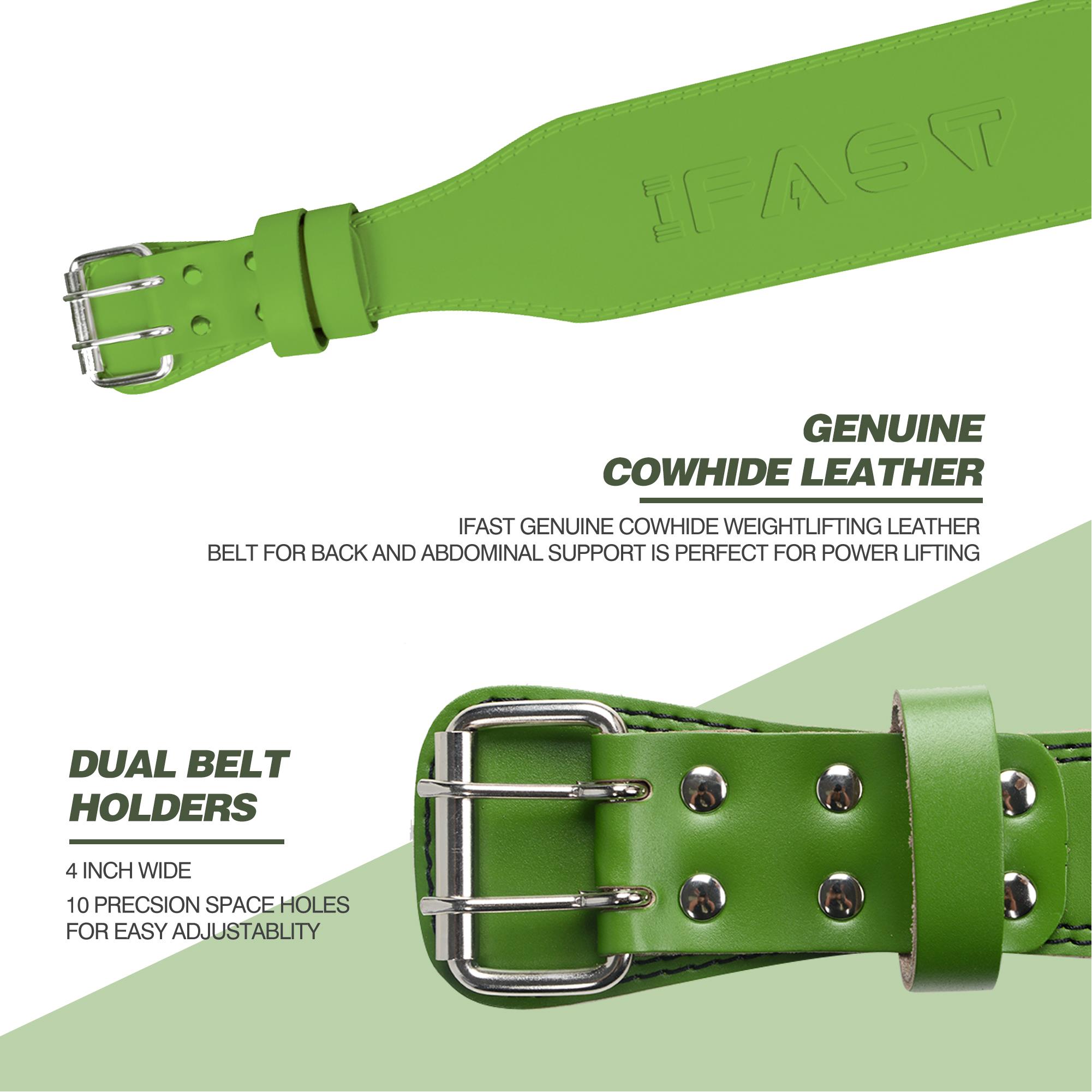 XL Size Weight Lifting Belt, Leather Weight Lifting Belt with 4 inch ...