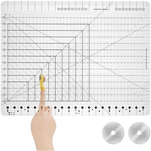 XL Slotted Quilting Ruler 17-3/4" x 22" - Non-Slip Extra Large Acrylic ...