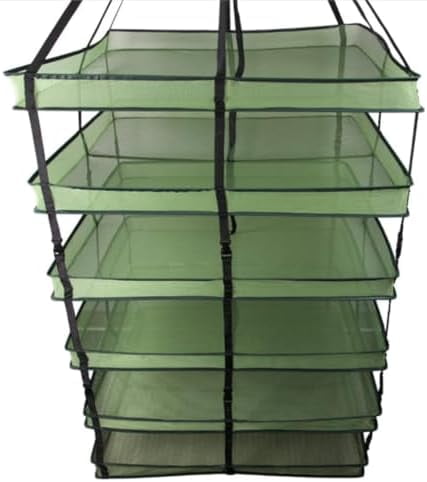 XL Square Drying Rack 6-Layer 32x32in Collapsible Mesh Rack with ...