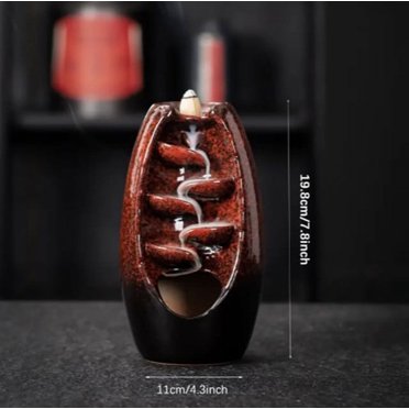 Bamboo Waterfall Panda Back Flow Incense Burner - 5.25"x5" - Walmart.com