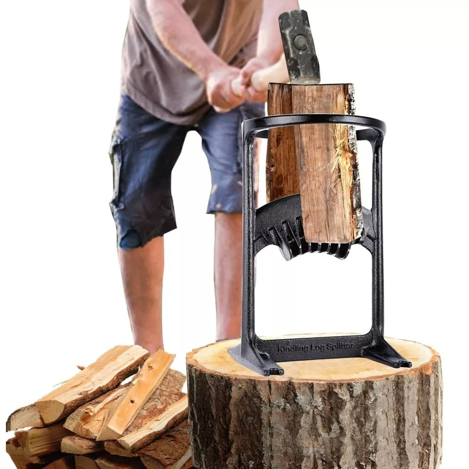 XL Wood Firewood Kindling Log Splitter 10.2" Log Wedge Cutting Cutter ...