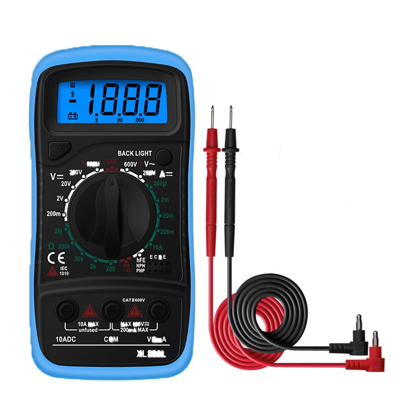 XL830L Handheld Digital Multimeter LCD Backlight Portable AC/DC Ammeter ...
