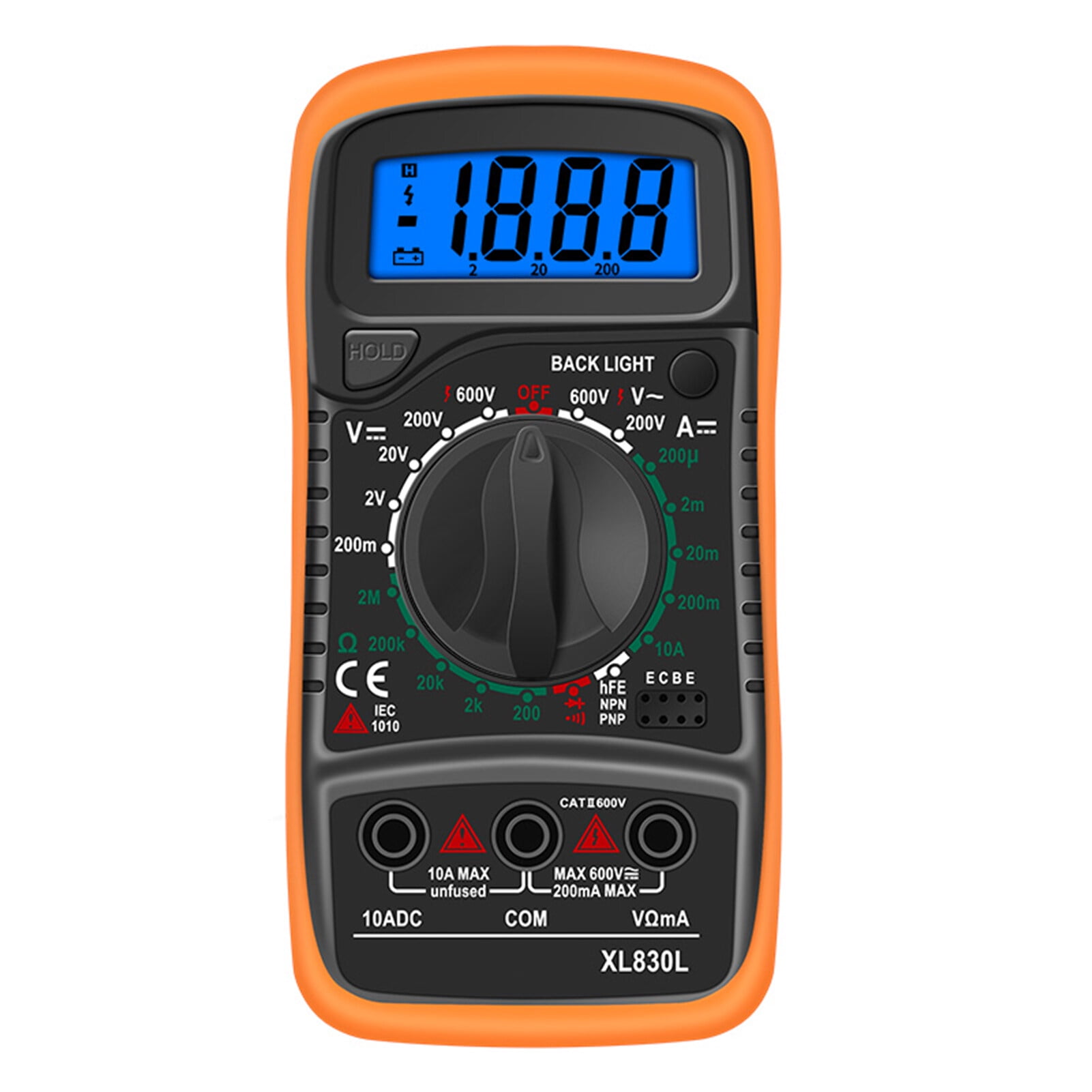 XL830L Handheld Digital Multimeter LCD Backlight Portable AC/DC ...