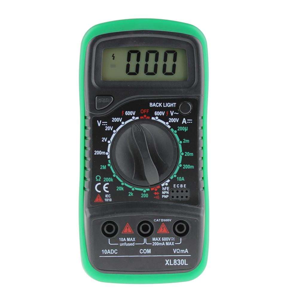 XL830L Handheld Digital Multimeter LCD Portable AC/DC Ammeter Voltmeter ...