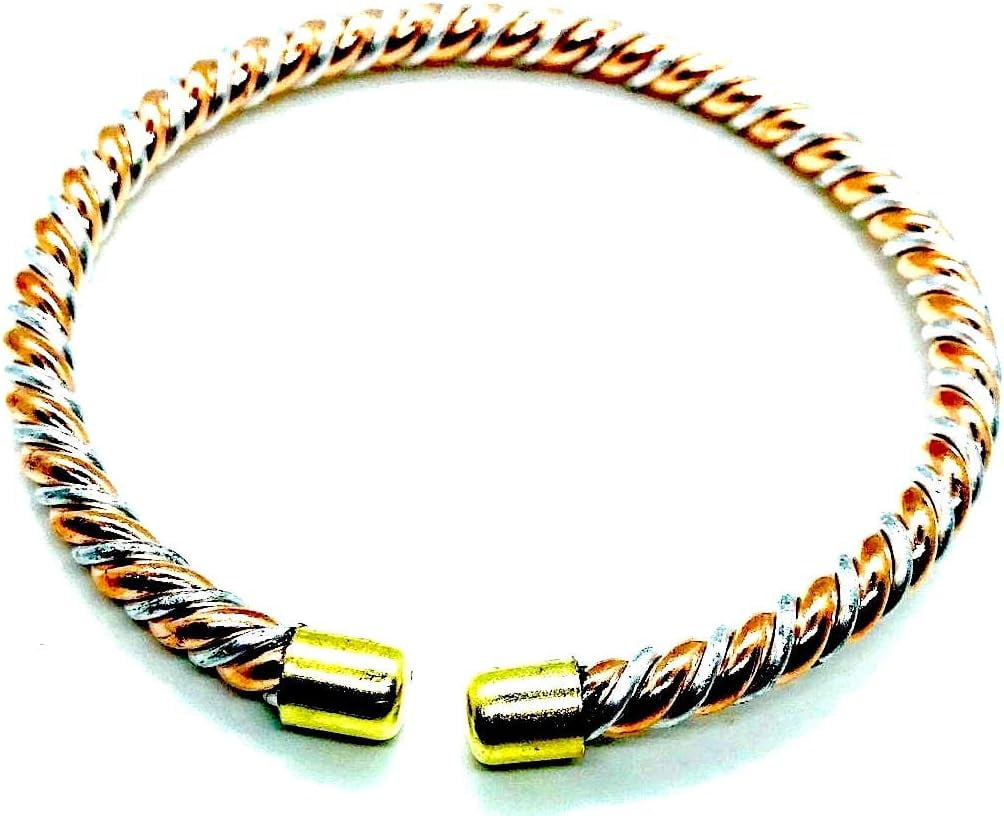 XLLHXF Handmade Copper Cuff Bangle Bracelet - 6mm Thick - Taurus ...