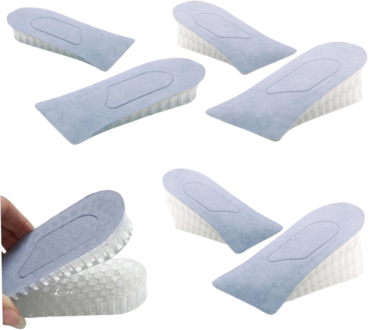 XLLHXF Heel Lifts Shoe Inserts Height Insoles Height Increase Insoles 3 ...
